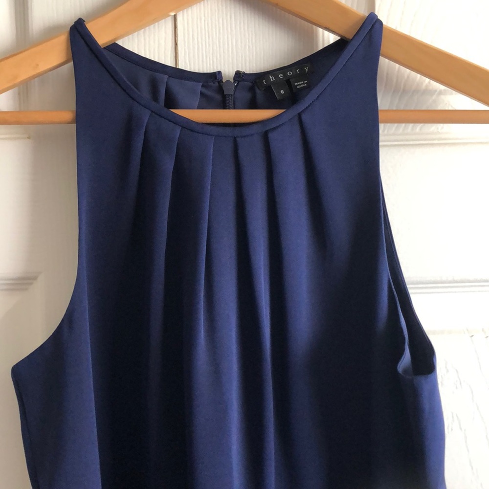 Theory Charlaine Colorblock Silk Dress - Gem